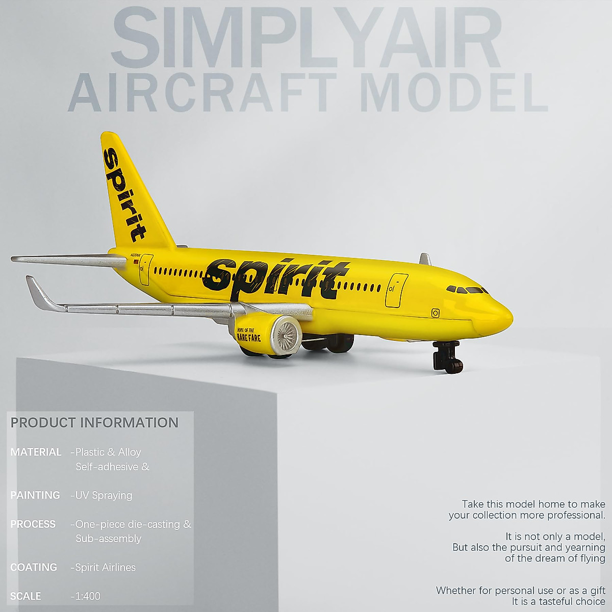 SimplyAir 1/400 Spirit Airplane Model Kits Plastic Airplane Model for Collection and Display