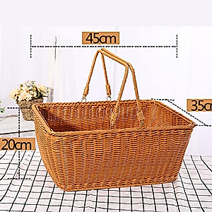 Alipis Sundries Flower S Shape Store Shopping Bincookie Lid with Party Wicker Wine Light Practical Woven Vase Organizer Bags Household and Willow Bamboo Candy Vegetable Bin Easter Bread