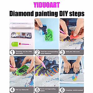 Diamond Painting Kits for Adults Kids 5D DIY Diamond Art Kits Round Full Drill Paint with Diamonds Crystal Rhinestone Cross Stitch Cartoon Picture Arts and Craft