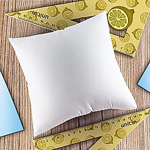 MENGT Throw Pillow Inserts 18” x 18 Set of 4 Ultra-Soft Hypoallergenic Square Couch Pillows with Polycotton Filling for Bed, Sofa, Sleeping, Decorating(White)