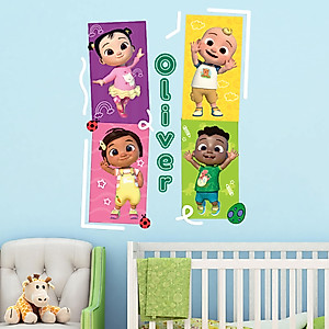 EGD Multiple Font Custom Name JJ, Cody, Nina and Cece CoComelon Kids Wall Decor | EGD X CoComelon Series | Personalized Wall Decal for Baby Girl or Boy | Multiple Sizes and Color Options