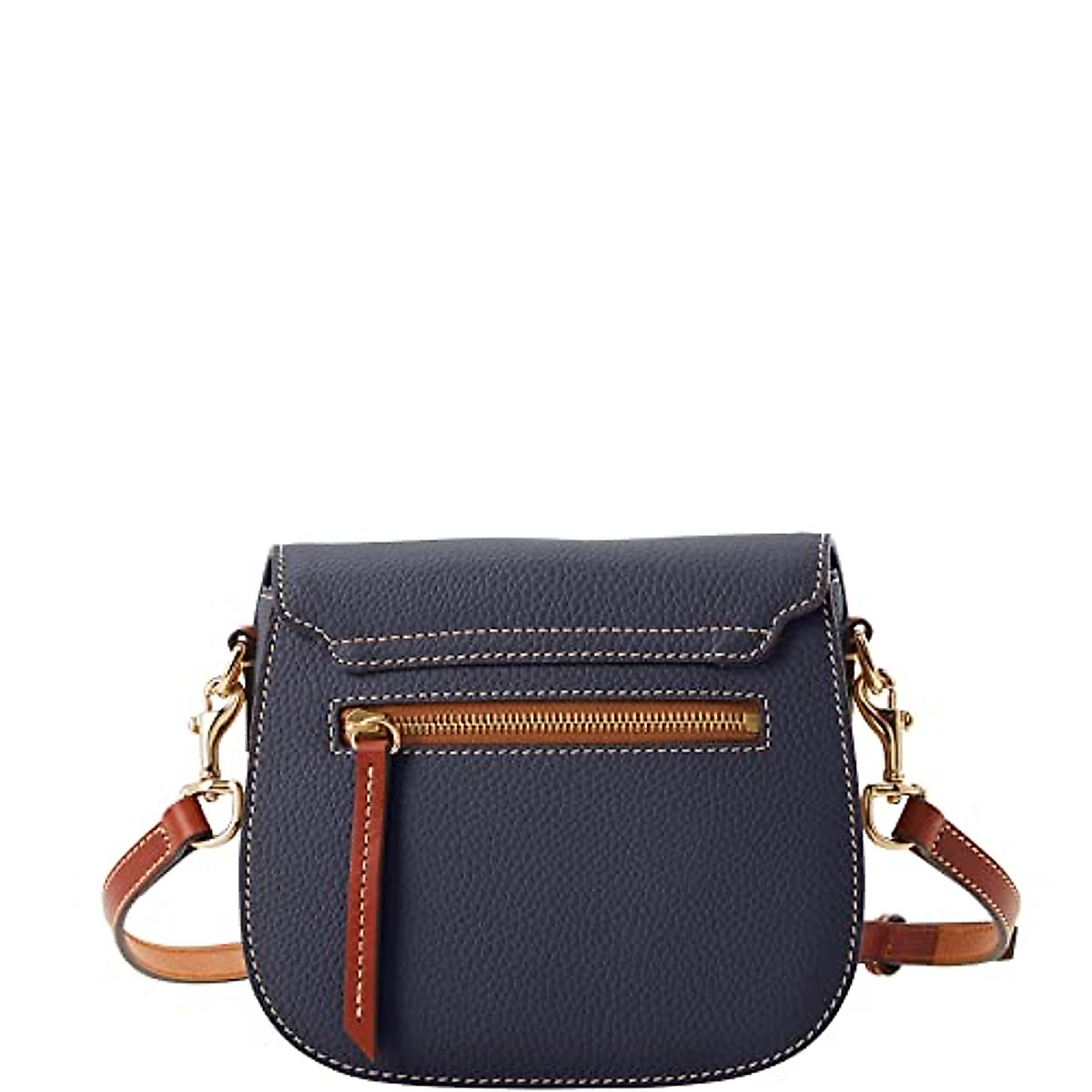 Dooney & Bourke Handbag, Pebble Grain Saddle Bag Crossbody - Blue