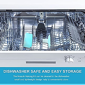 DIMVKA Non Stick Musubi Maker Press, Non Toxic Onigiri Sushi Rice Mold, Musubi Luncheon Meat Maker Mold with Small Rice Paddle (1 Pack)