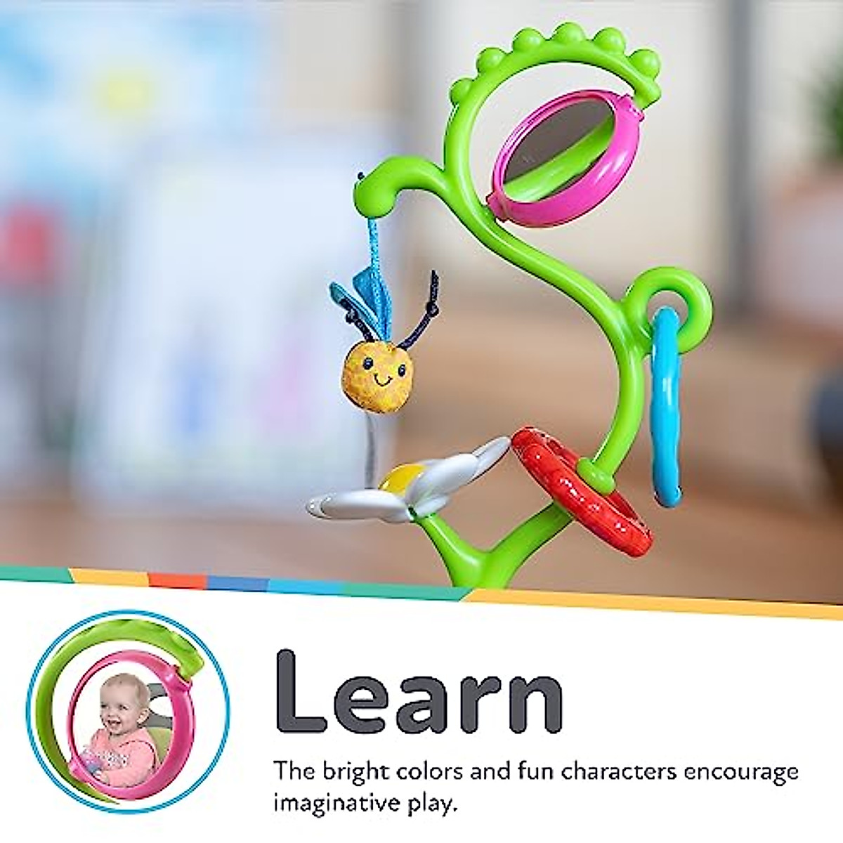 Nuby Buzzy Blossoms with Suction Base High Chair Interactive Toy for Early Development