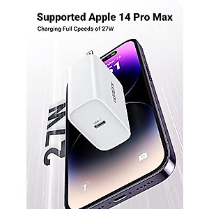 UGREEN 30W USB C Wall Charger - PD Fast Charger USB-C Power Adapter Compatible for MacBook Air, iPhone 14/14 Pro/13 Pro/13 Pro Max, Galaxy S22 Ultra/S21/S20, iPad Mini/Pro, Pixel 6, Airpods