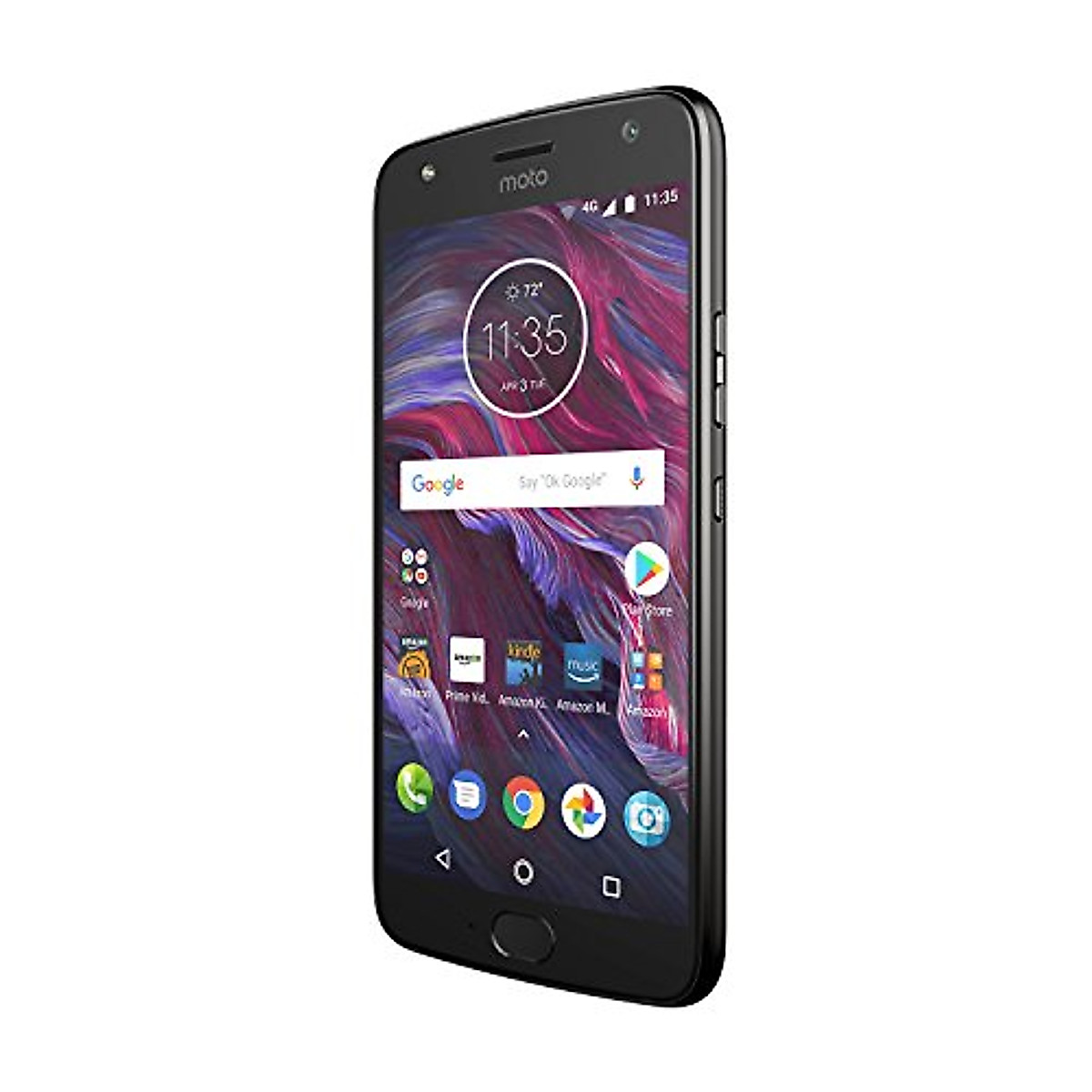 Moto X (4th Generation) - with hands-free Amazon Alexa – 32 GB - Unlocked – Super Black - Prime Exclusive - with Lockscreen Offers & Ads