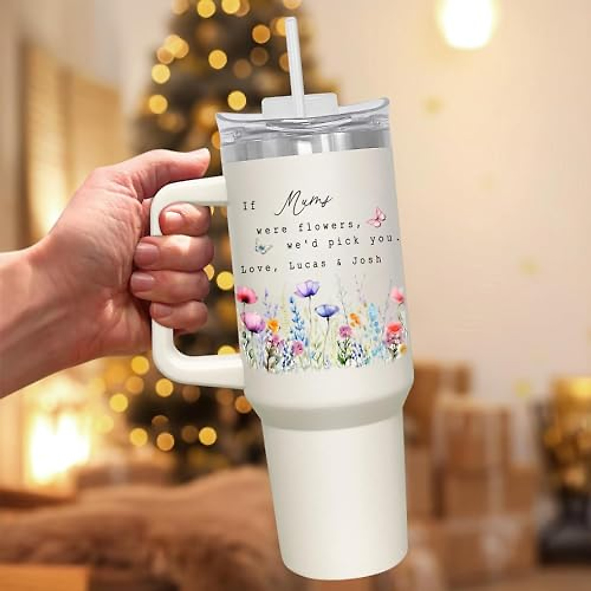Personalized Custom Mama Tumbler, Mama Tumblers With Handle And Straw, Mothers Day Tumbler Gifts, Mommy Cups, Inspirational Mom Mug, Gifts For Moms