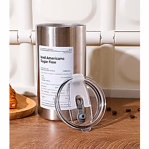 SHANIABELLE Reusable Simple Modern Insulated Iced Coffee Stainless Steel Cup with Lid and Straw for Travel or Holiday Gifts