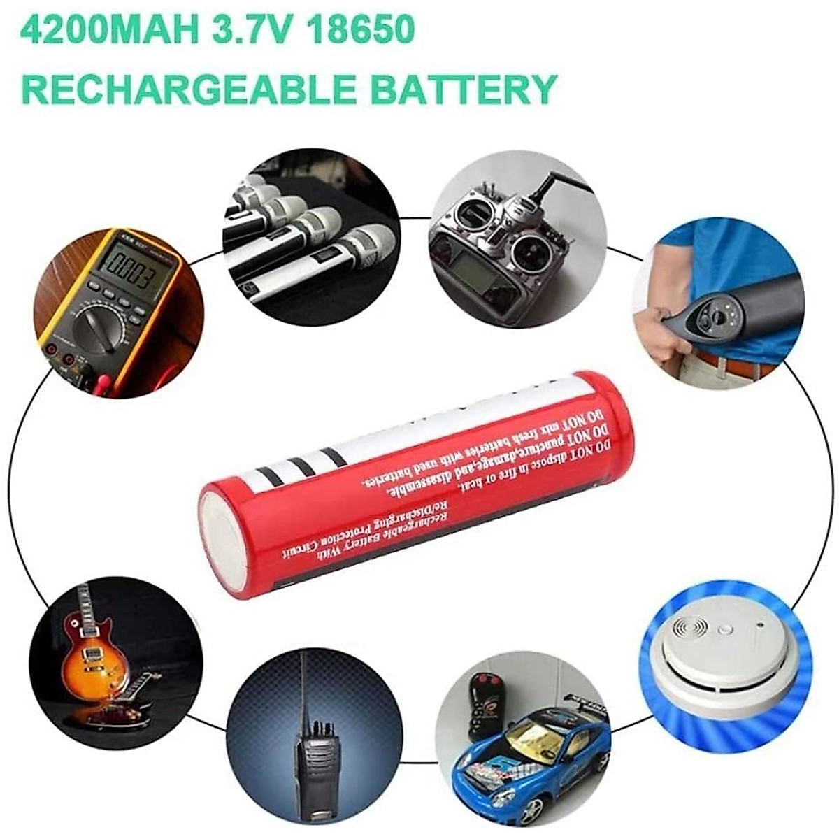 KOBJC Batteries Battery Rechargeable 3.7V Hq Ni-Mh Battery 4200 Mah Cell for Gas Cooker Oven Burner Led Torch and Clock- 4 Pcs Battery