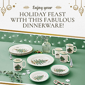 Spode Christmas Tree 12-Piece Dinnerware Set, Service for 4