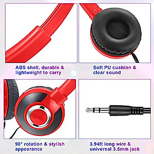 Yunsailing 30 Pack Bulk Headphones Classroom Headphones for Kids School Headphones Headsets Individually Wrapped Adjustable Student Earphone Earbuds for Classroom Kids Adults, 6 Colors