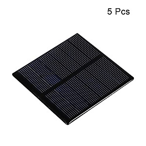 MECCANIXITY Mini Solar Panel Cell 3V 210mA 0.63W 70mm x 70mm for DIY Electric Power Project Pack of 5