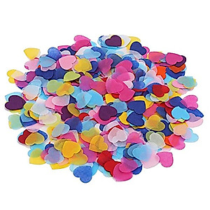 DECORA 1 Inch Multicolor Hearts Paper Confetti for Wedding St. Valentine's Day Decorations