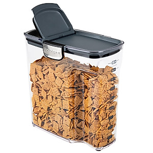 Progressive International ProKeeper+ 4-Piece Clear Plastic Modular Airtight Pantry Cereal Food/Snack Kitchen Storage Organization Container Canister Set