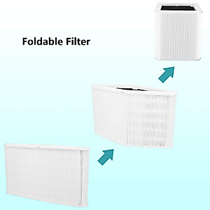 Blue Pure 211+ Replacement Filter Compatible with Blueair Blue Pure 211+ Air Cleaner Purifier, Foldable Particle and Activated Carbon Replacement Filter