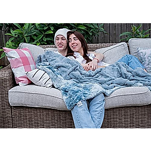 WOLF CREEK BLANKET Double Soft Comfort Blanket Large Arctic Frost Super Soft Cozy Double Sided Warm Throw for Couch or Bed. Thick Two Sided Fuzzy Plush and Minky. 65x50