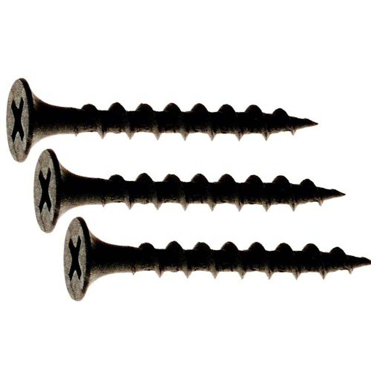 Prime Source, Black, 1.625 inches, Grip-Rite 158CDW25BK 6-by-1-5/8-Inch Coarse Thread Drywall Screws with Bugle Head, 25-Pound Bucket