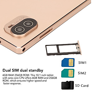 MAVIS LAVEN Portable Tablet, Octa Core Processor 10.1 Inch Tablet 6G RAM 256G ROM for Home for Travel (US Plug)