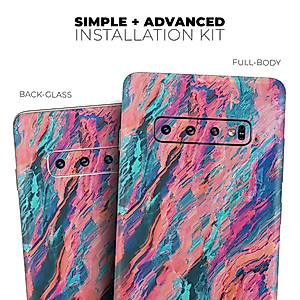 DesignSkinz Liquid Abstract Paint Remix V17 Protective Vinyl Decal Wrap Skin Cover Compatible with The Samsung Galaxy S20 (Screen Trim & Back Glass Skin)