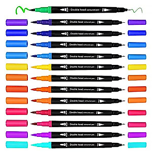 Swemos Markers for Adult Coloring, 72 Colors Art Markers Set Dual Tip Brush Pen, Coloring Markers Fine Point Kids Artist Drawing Paintings Diaries Journaling Art projects Art Supplies with Case