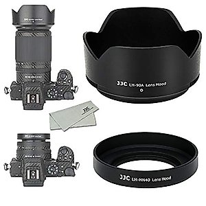 (1+1) Screw on + Bayonet Lens Hood Shade for Nikon Z30 Z50 Z fc Dual Lens Kit (Nikkor Z DX 16-50mm & 50-250mm) Replaces HN-40 and HB-90A Lens Hood