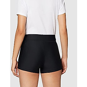 Under Armour Women's HeatGear Armour Mid Rise Shorty , Black (001)/White, Small