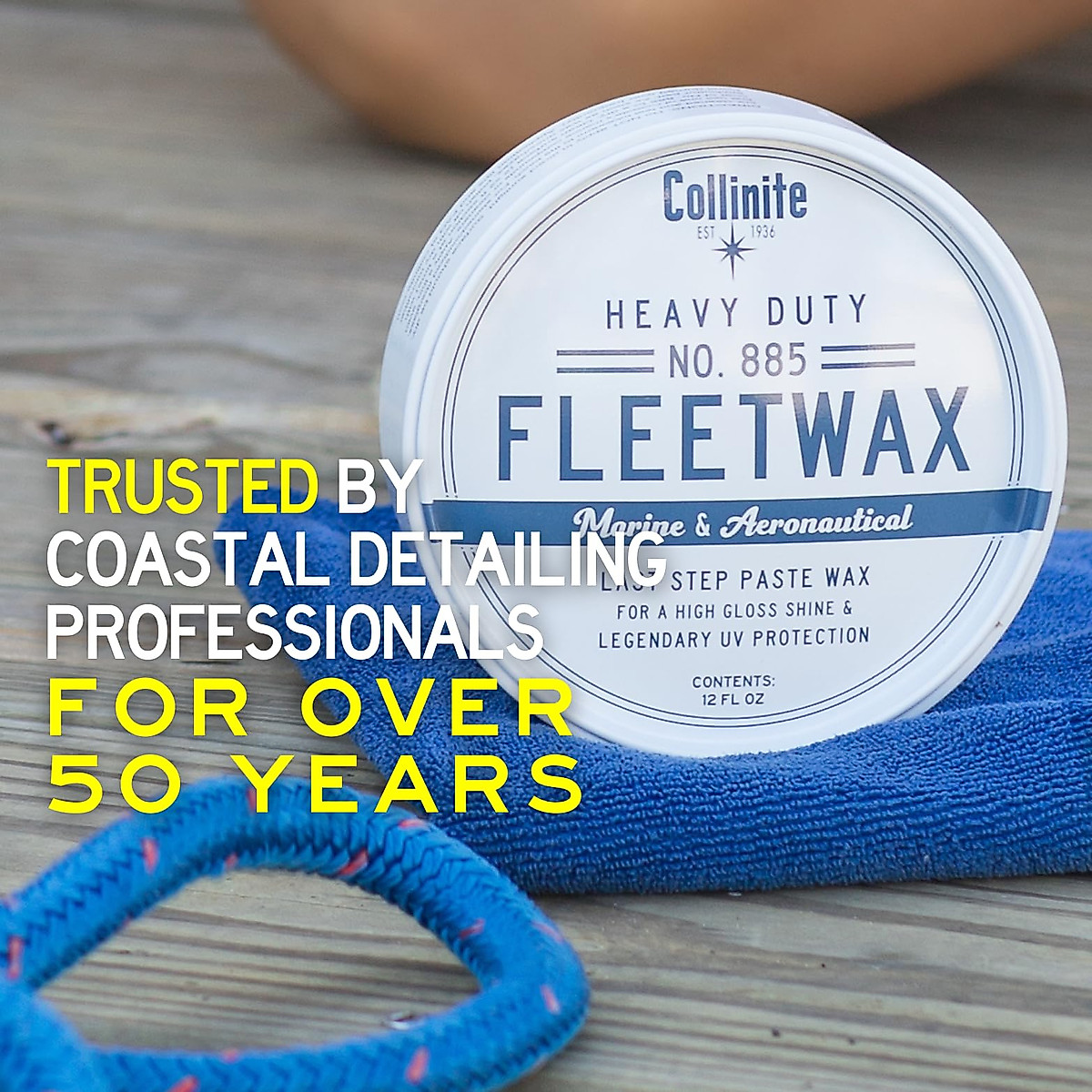 COLLINITE No. 885 Fleetwax Paste Wax, 12 Fl Oz - 1 Pack