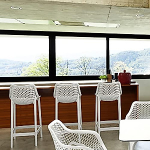 Compamia Air Patio Counter Stool in White (Set of 2)