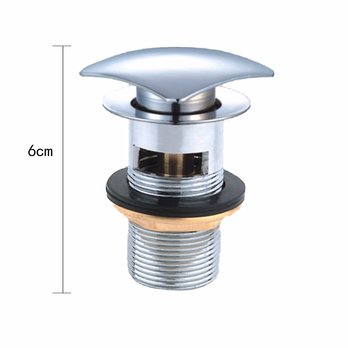 tooloflife 1 Pack Basin Waste Plug Pop-Up Universal Odor Resistant Sink Drain Replacement for Bathroom Kitchen Basin Sink and Bathtub (6 CM)