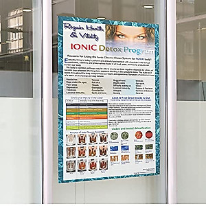 Ion Detox Ionic Foot Bath Spa Chi Cleanse Promotional Poster. 11 X 17 Laminated. Increase your Detox Foot Spa Sessions and Increase Income. Colorful Promotional Poster for Detox Foot Spa