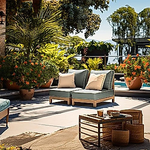 Parkerly Outdoor Patio Chair Cushion 20x20x4 Inch Waterproof Seat Cushions Indoor Double Piping Durable Comfortable Square Dining Chair Pads Gray with Zipper Chair Pad-Set of 2