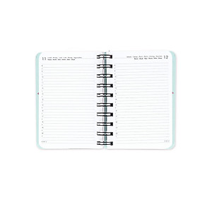 Legami - Small Spiral Daily Diary, 12 Months, from January 2024 to December 2024, Folding Planner 2024/2025, Elastic Closure, Final Pocket, Address Book, 8.5x13 cm, Flowers Theme