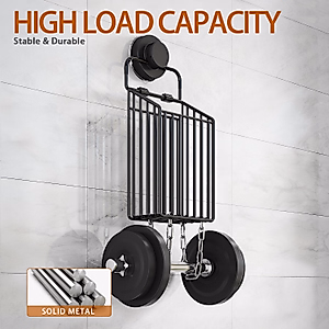 NiHome Hot Hair Tool Holder Basket, Versatile Storage for Curling Irons and Heat Tools with Suction Cup and Hook Installation, Sturdy Iron Multifunctional Use for Bathroom Countertop Organization