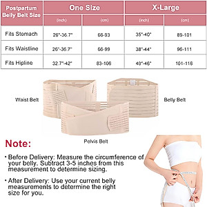 3 In 1 Postpartum Belly Band Wrap - Abdominal Binder Post Surgery C Section Compression Girdle Belt - After Birth Recovery Support - Postnatal Pelvis Waist Trainer Slimming Shapewear Body Shaper