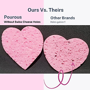 Facial Sponges Compressed Natural Cellulose Sponge for Face Cleansing Exfoliating and Makeup Removal, Professional use Deep Clean - Rejuvv by Fushay (50 Count (Pack of 1))