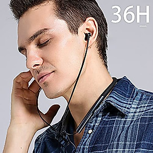 IKXO Neckband Bluetooth Headphones Noise Cancelling Headset with Mic Wireless Earbuds 5.0 CVC 8.0 Waterproof Sport Earphones for Running Driving Working Compatible