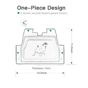 HulkGoo Gokart Safety Pedal Replacements Compatible with Ninebot by Segway Gokart Kit/GoKart PRO, Stainless Steel Foot Pedal Bezel Spare Parts Go Kart Kit Refit Parts