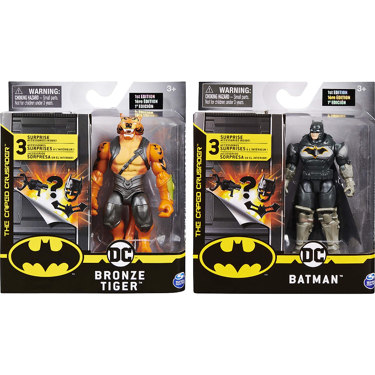 BATMAN 4-inch and Bronze Tiger Action Figures with 6 Mystery Accessories