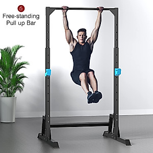 ULTRA FUEGO Adjustable Squat Rack Power Cage with Pull up Bar, Power Rack Weight Lifting Home Gym Power Zone J-Hooks W/Rubber Padding (SQAUT Rack)