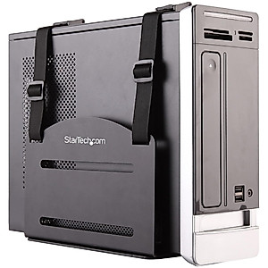 StarTech.com Wall Mount CPU Holder - Adjustable Width 4.8in to 8.3in - Metal - Computer Tower Mounting Bracket for Desktop PC (CPUWALLMNT)