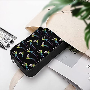 Beautiful Hummingbirds Pencil Case Stationery Pen Pouch Portable Makeup Storage Bag Organizer Gift