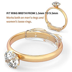 Ring Size Adjuster for Loose Rings - 60Pack, 2 Styles, Ring Guard, Ring Sizer, 10 Sizes Fit for Man and Woman Ring
