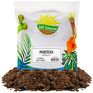 Monstera Houseplant Potting Soil Mix (2 Quarts), Custom Blend for Growing and Repotting