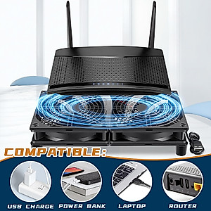 WDERAIR 240mm Computer Pc Case 5V USB Powered Fan with Variable Speed Controller for Router Wifi Modem Cabinet Xbox DVR Playstation Receiver Cooling