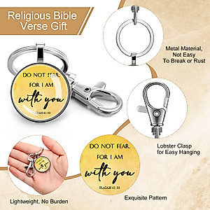Fumete 36 Pcs Christian Keychain Bulk Bible Verse Religious Keychain Scripture Quote Keychain Inspirational Faith Hope Belief Gifts party favors Supplies for Men Women (Cute Style)