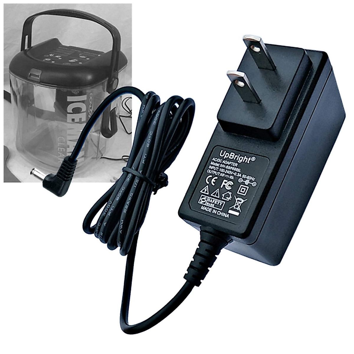 UpBright 8.5V AC/DC Adapter Compatible with Donjoy Iceman Clear 3 13-5058 135058 Cold Therapy System DJO OJO 11-1631 Clear3 AOEM ADS010C-W085090 PN 13-4882-0-00000 8.5VDC 900mA Power Supply Charger