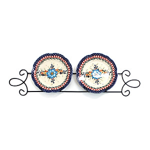 Blue Rose Polish Pottery Augusta Horizontal Plate Rack - 2 Places