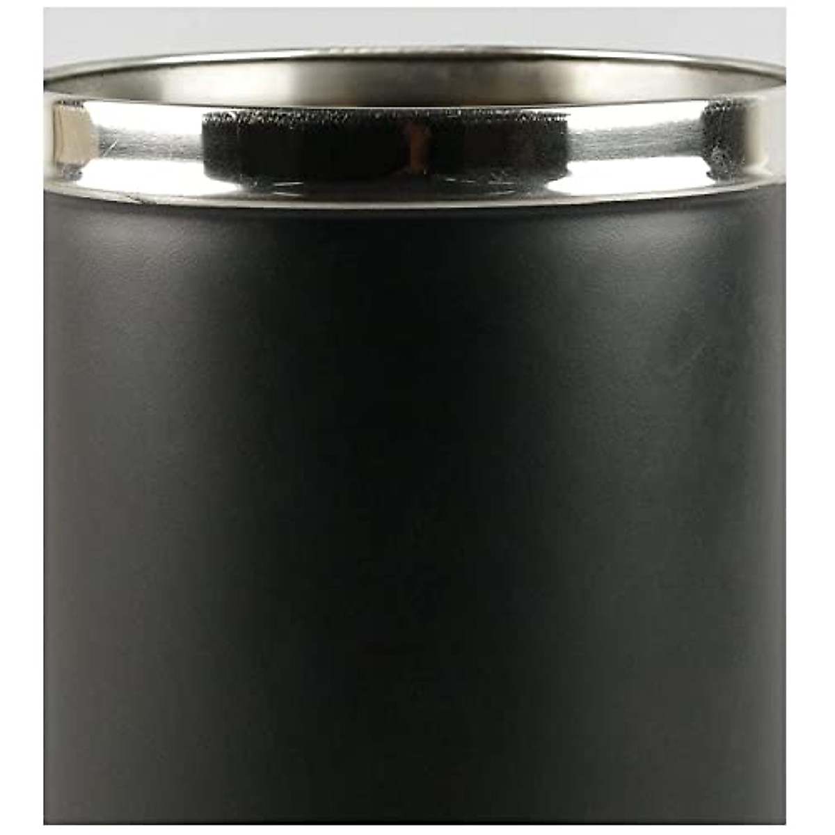 King International 1.84 Gallon Black Open Trash Can, Wastebasket, Garbage Container Bin, Bathroom, Powder Room, Bedroom, Kitchen, Craft Room, Office,