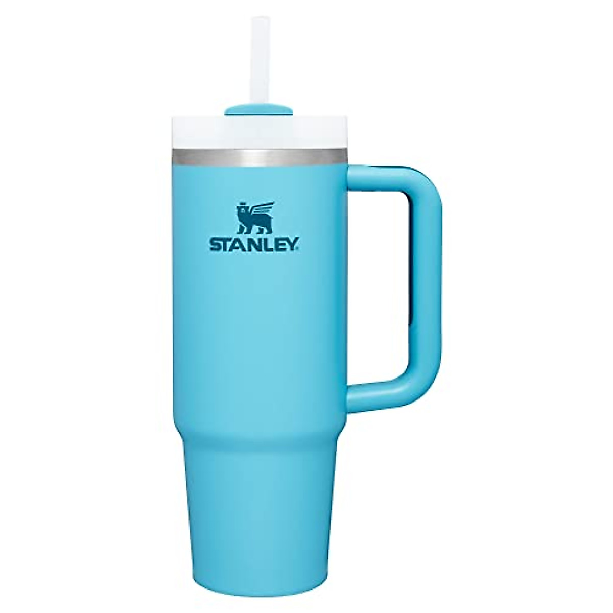 Stanley Quencher H2.0 FlowState Stainless Steel Vacuum Insulated Tumbler with Lid and Straw for Water, Iced Tea or Coffee, Smoothie and More, Pool, 30 oz