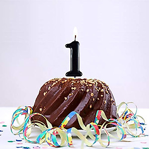 Black Number 1 Birthday Candles 1st First Year Bady Roman Numberal Cool Cake Cupcake Decoration Happy Kids Boy Girl No 10 11 12 13 14 15 16 17 18 19